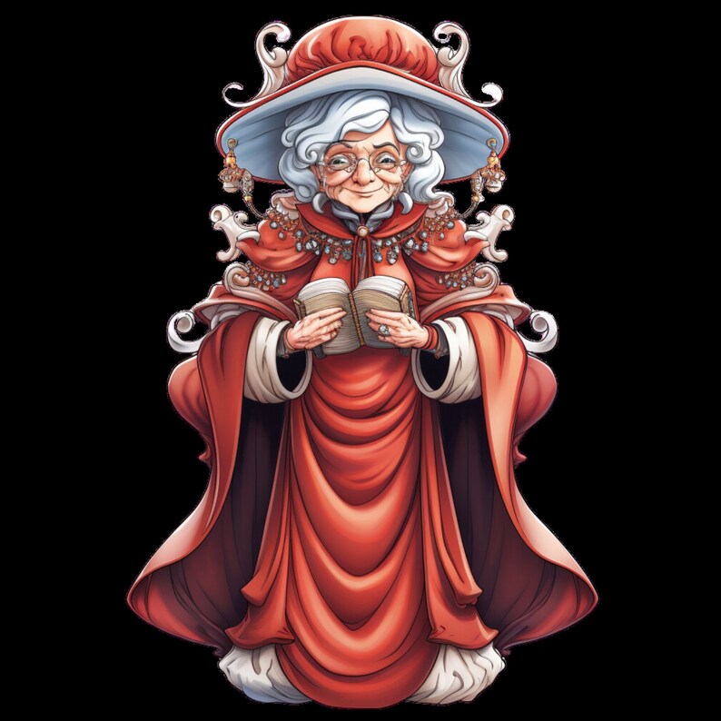 25 Piece Santa & Mrs. Claus Clip Art Collection Festive Digital ...