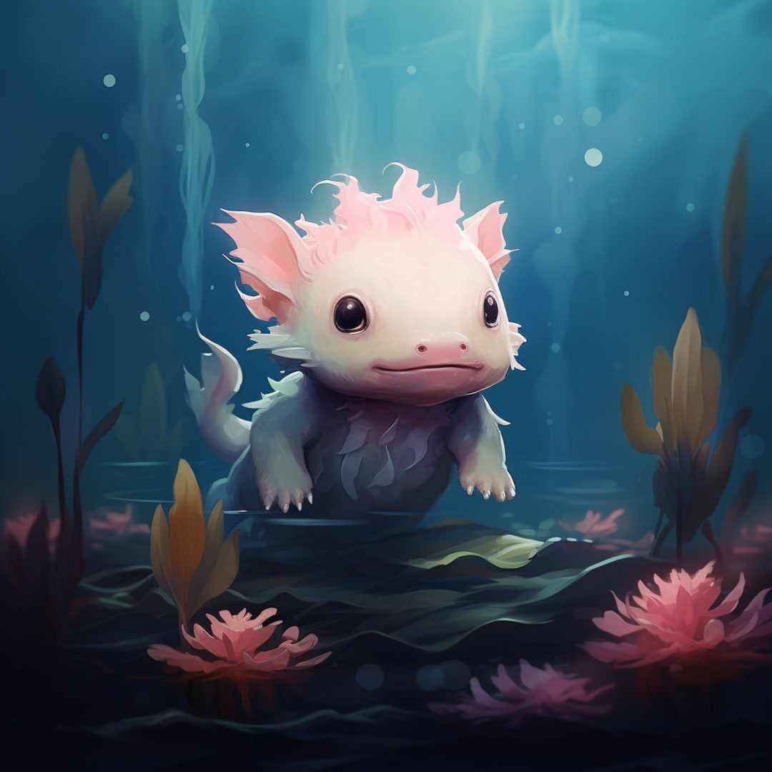 Midjourney-inspired Axolotl Art Prints - Set of 15 - 12x12, 300 DPI ...