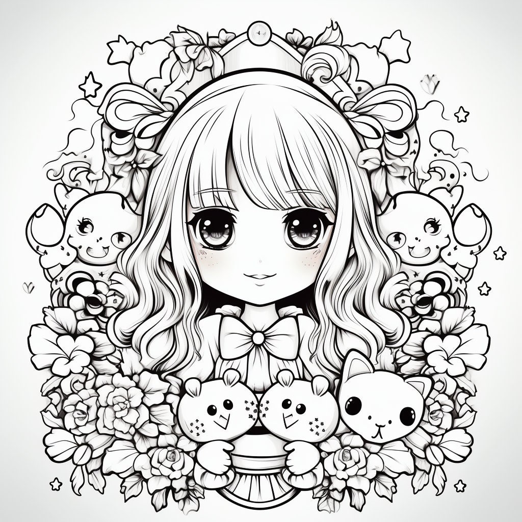 125 - Cute Coloring Pages - Unleash Your Inner Artist - 12 X 12 and 8.5 ...
