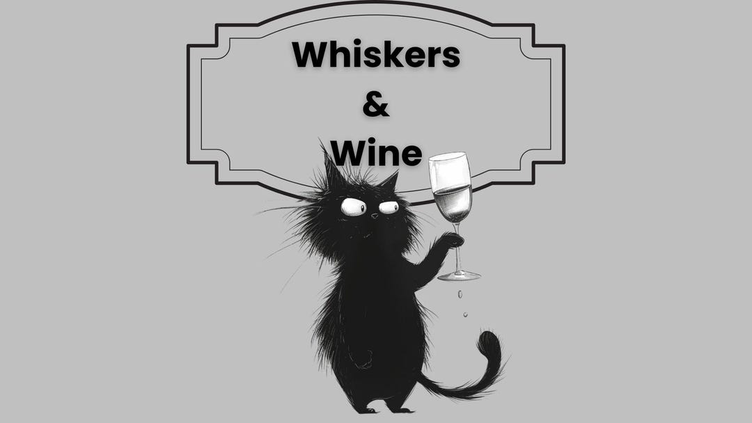 Tipsy Black Cats PNG Clipart: Whiskers & Wine, Funny Comic Style ...