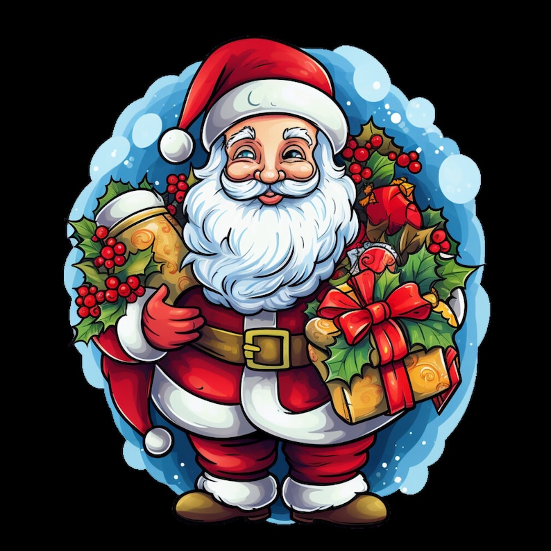 25 Piece Santa & Mrs. Claus Clip Art Collection - Festive Digital ...