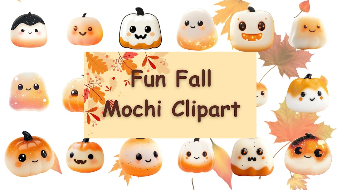 Autumn Mochi Clipart – Fall Graphics, Twitch Emotes (PNG, Canva ...