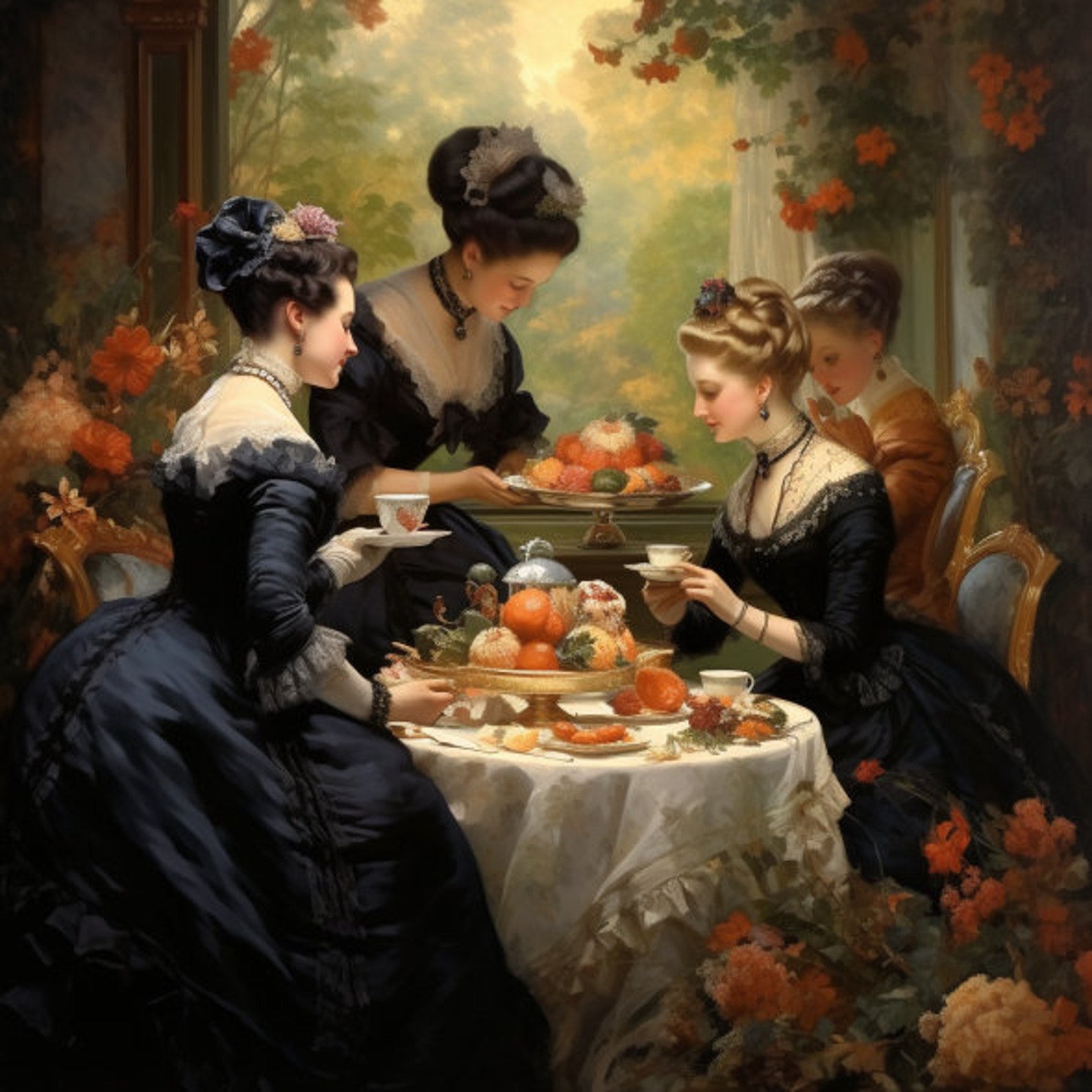 Victorian Thanksgiving - 4 Unique Digital Images - Conceptual Art ...