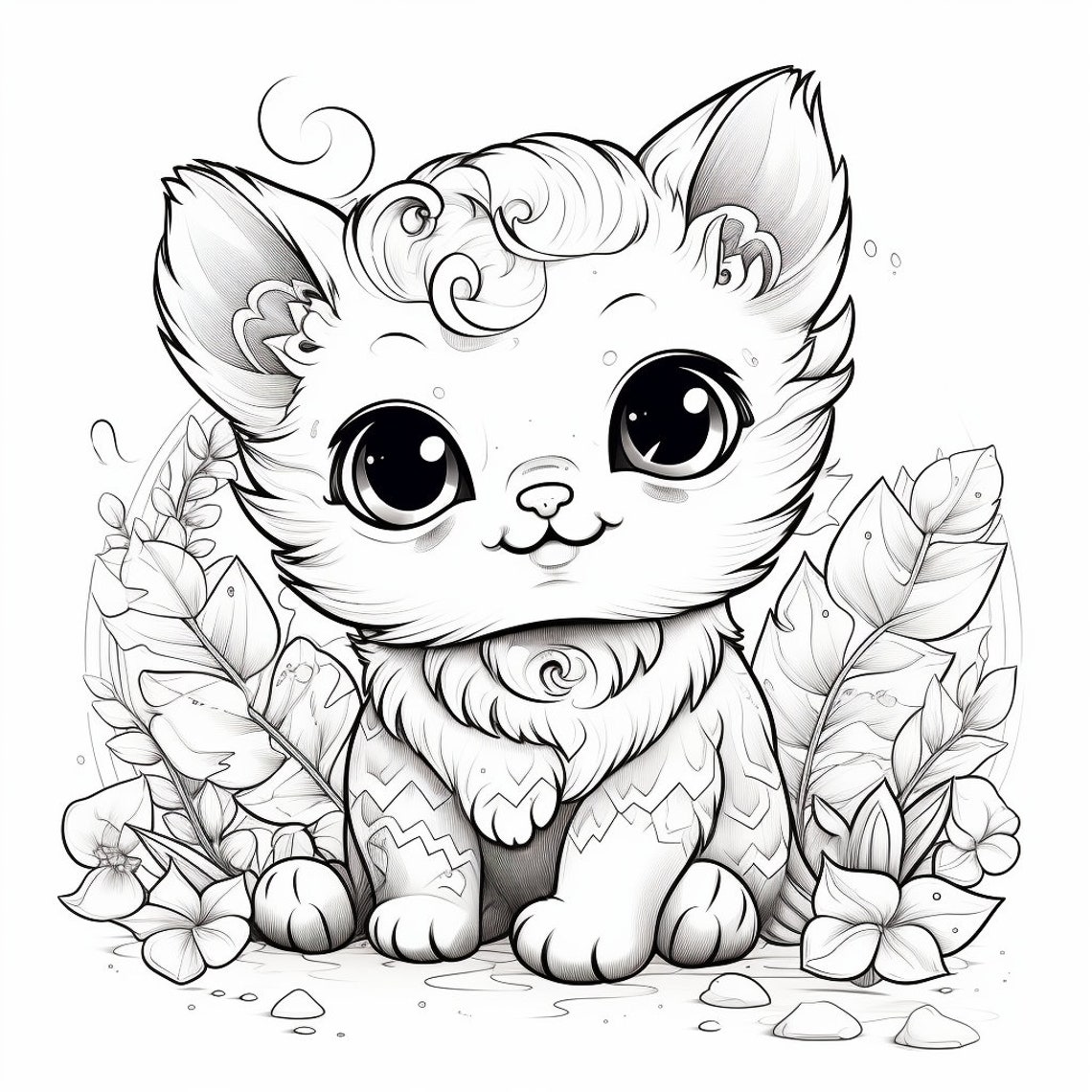 125 Cute Coloring Pages Unleash Your Inner Artist 12 X 12 and 8.5 X 11 ...
