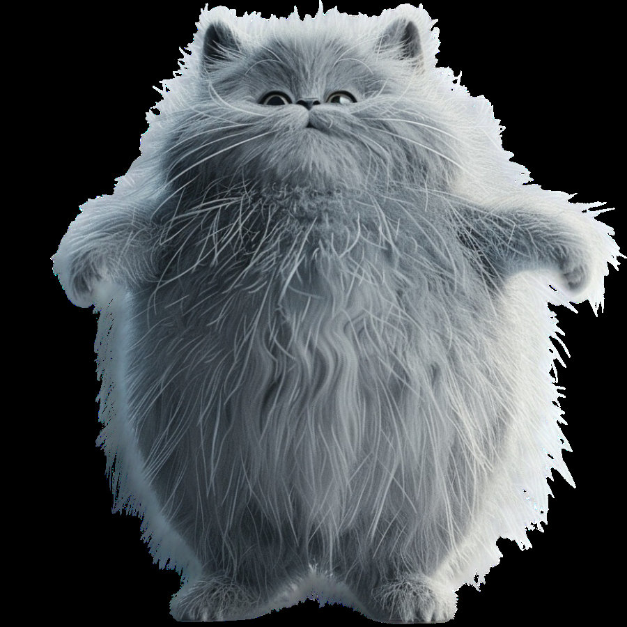 Puffy Cat 300 DPI Pngs & Printable PDF Set of 52 Instant Download - Etsy