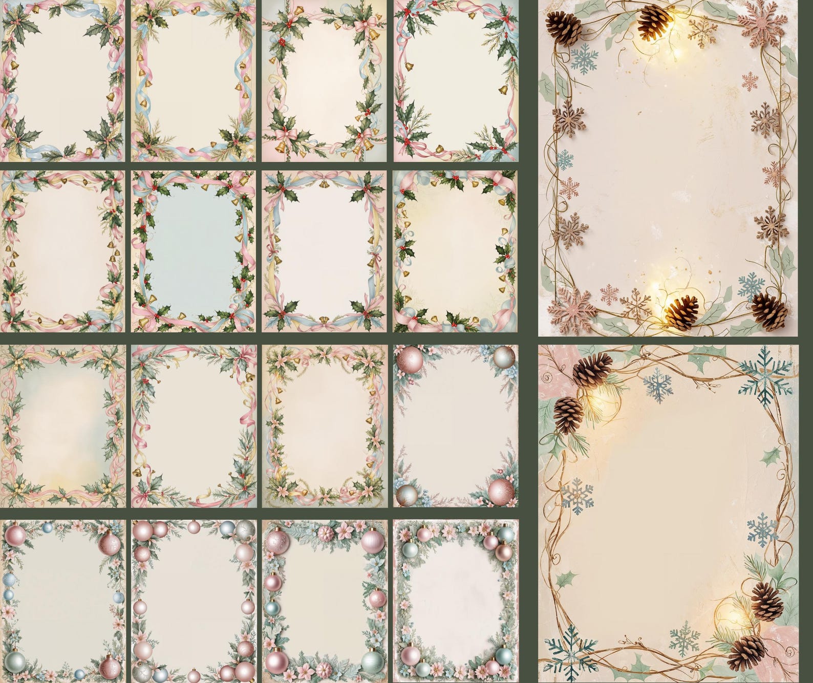 Vintage-inspired Christmas Paper & Labels Collection - Junk Journal ...