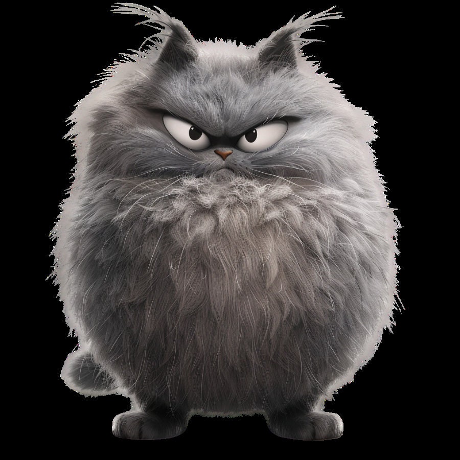 Puffy Cat 300 DPI Pngs & Printable PDF Set of 52 Instant Download - Etsy
