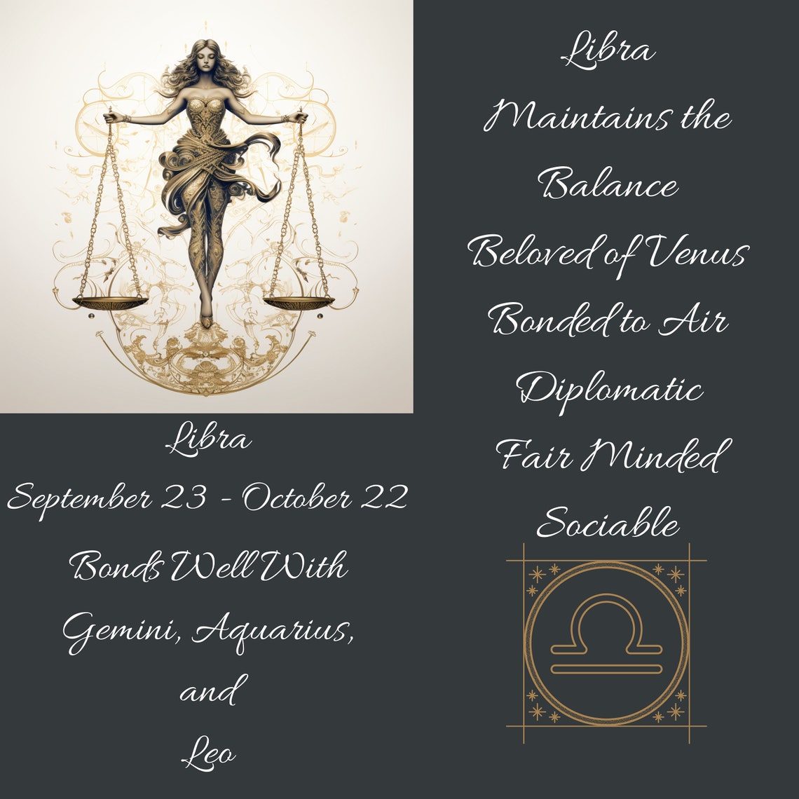 Libra Zodiac Sign Art - 12x12 300 DPI PNG + Printable PDF Depictions ...