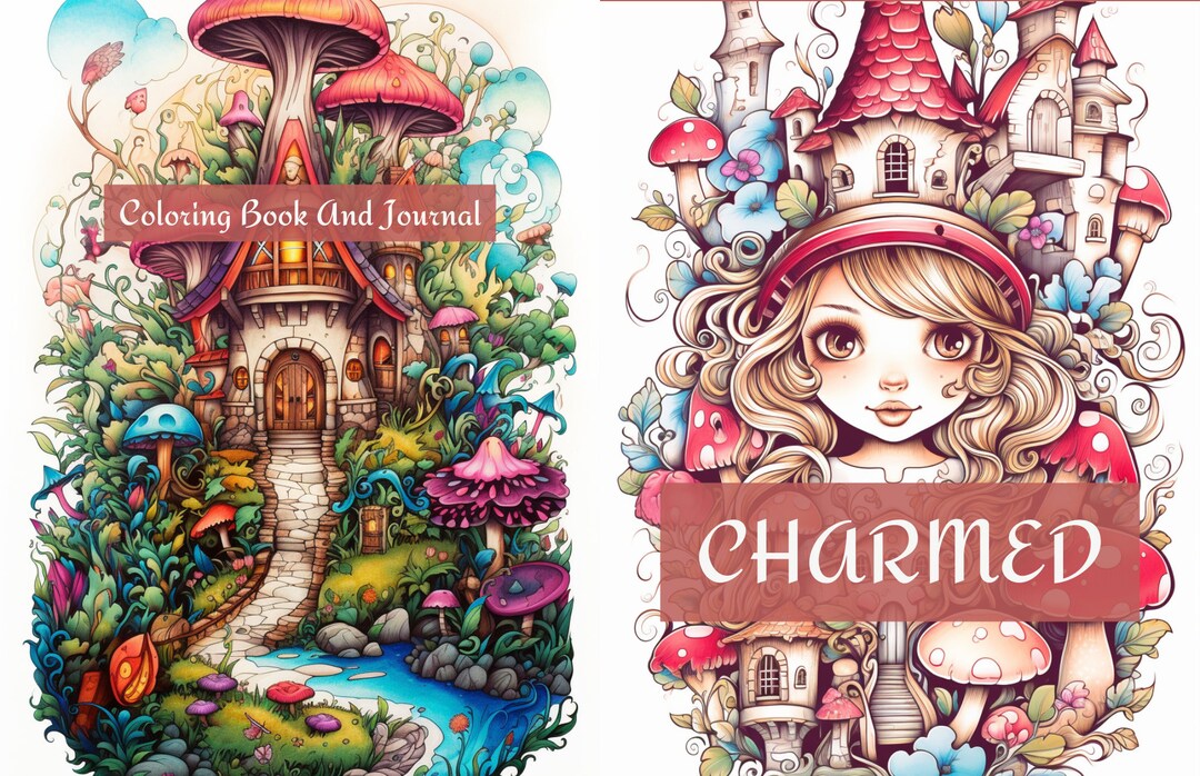 Charmed - 62 Page Digital Kawaii Charm Journal & Coloring Book - PDF ...