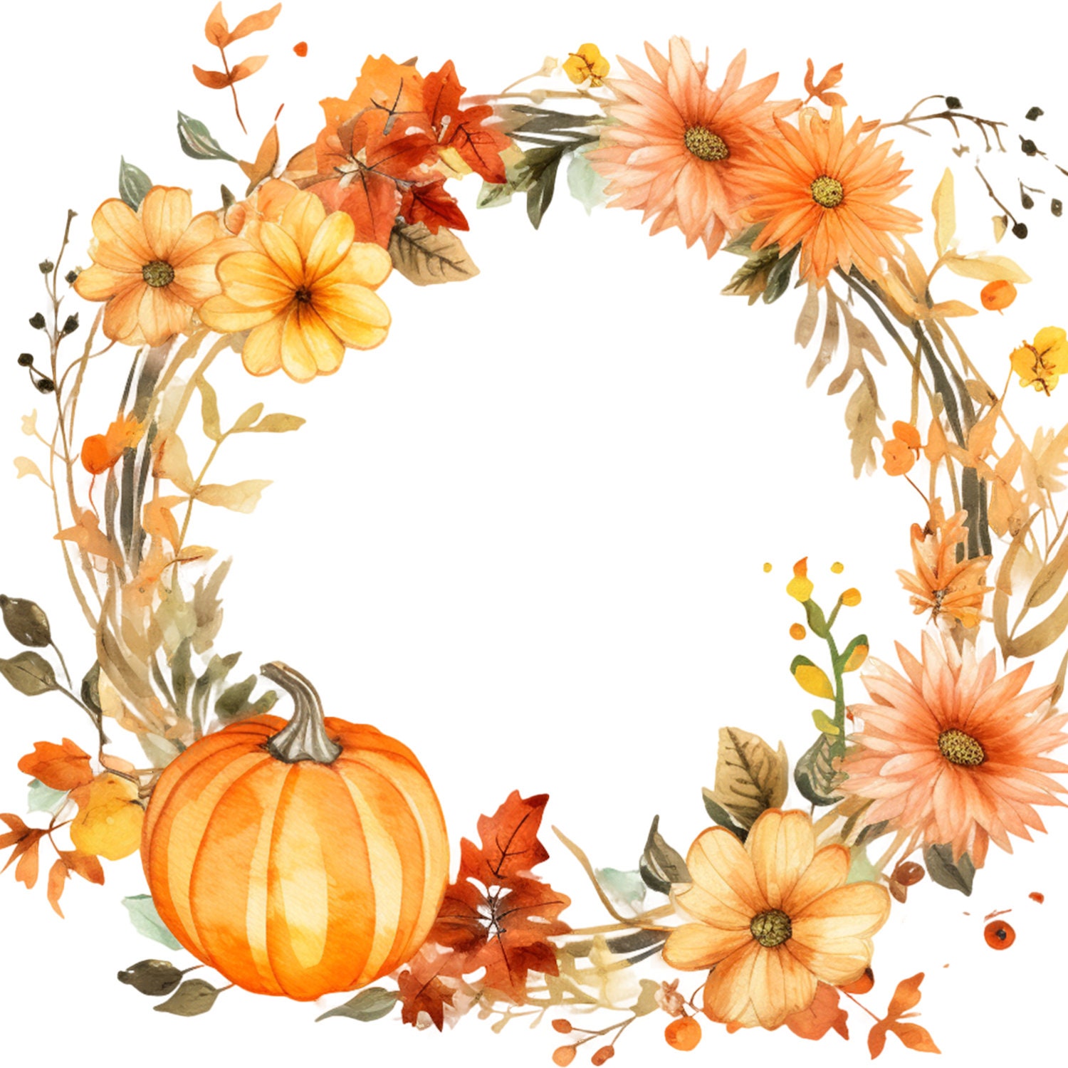 Autumn Clipart Frames: Handcrafted Fall Digital Borders (PNG) - Etsy