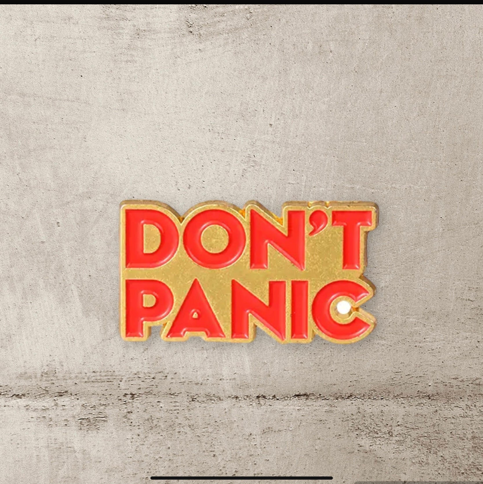DONT PANIC. Enamel Pin Hitchhikers Guide to the Galaxy, Sci-fi Collectible & Gift, Backpack ...