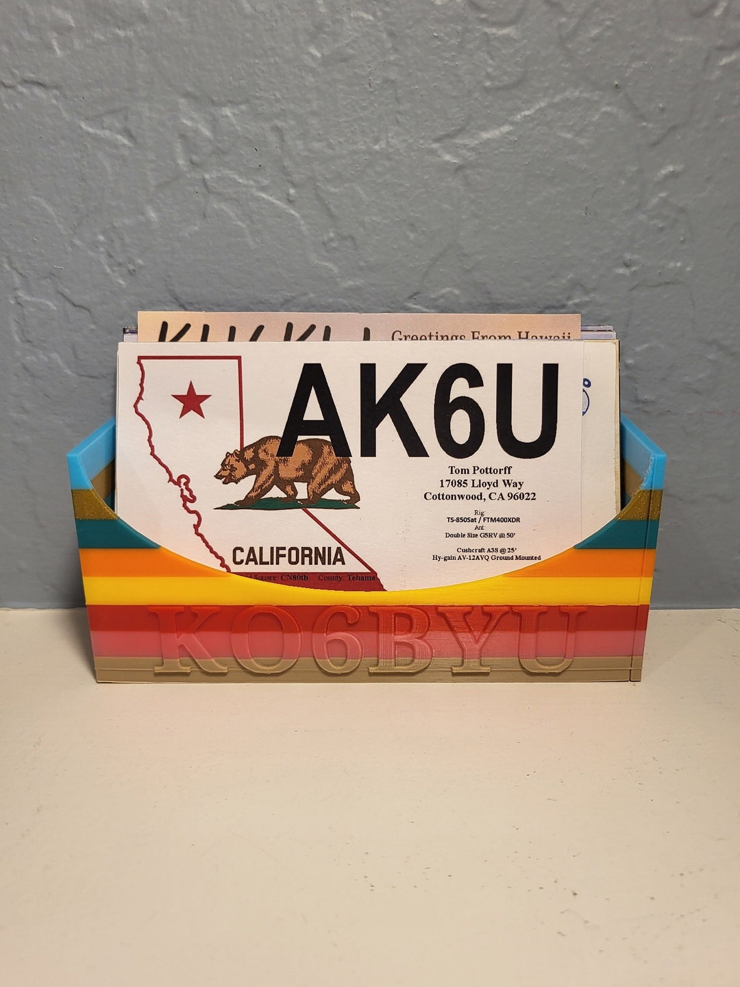 Personalized QSL Card Holder for ham Radio - Etsy