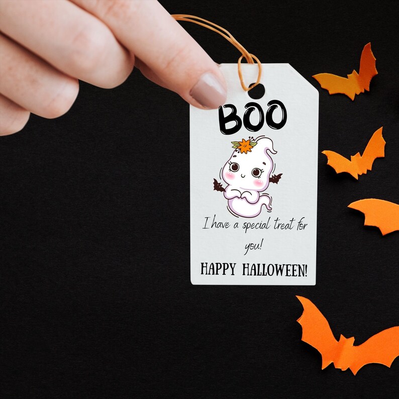 Halloween Favor Tags Boo Gift Tags Trick or Treat Favor - Etsy