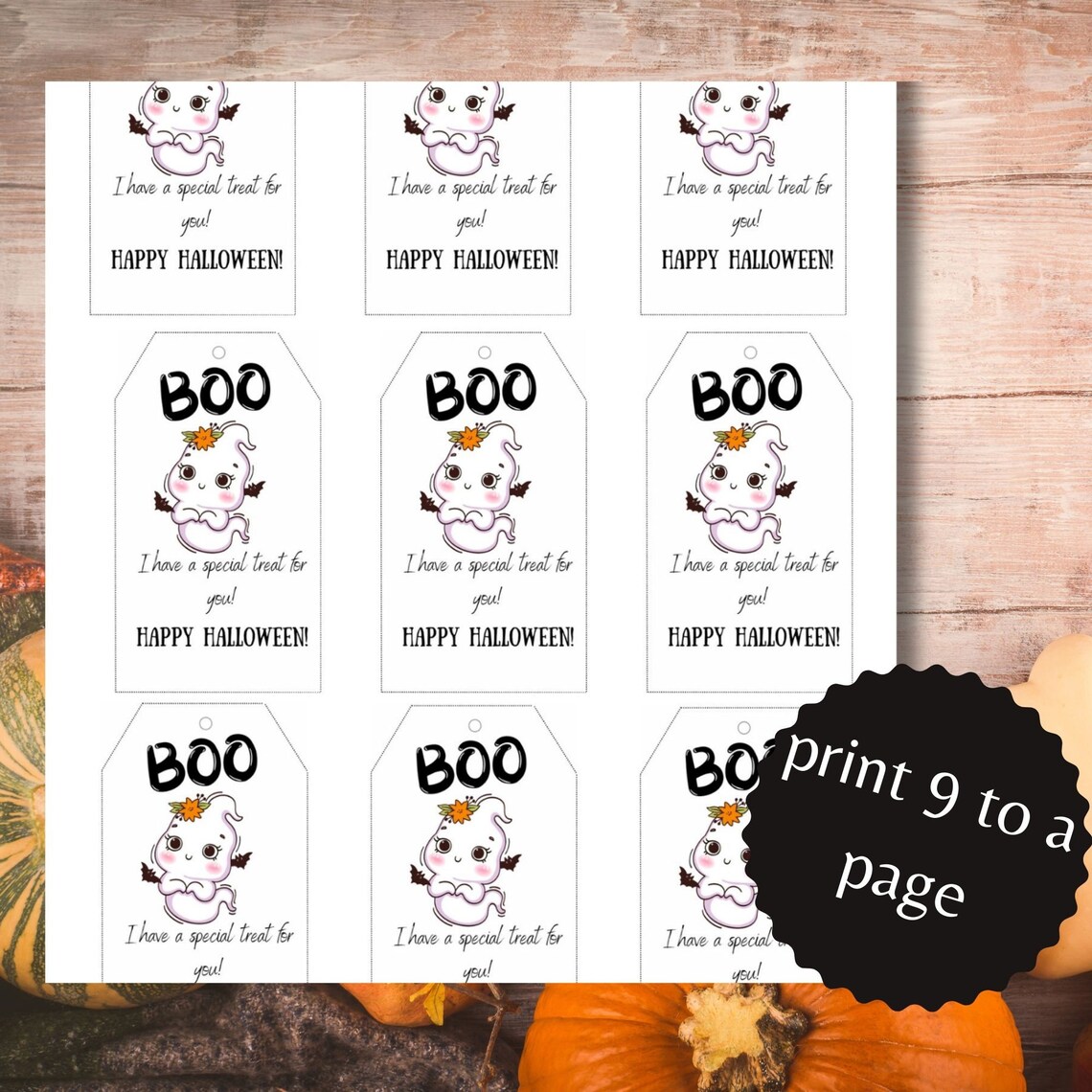 Halloween Favor Tags Boo Gift Tags Trick or Treat Favor - Etsy
