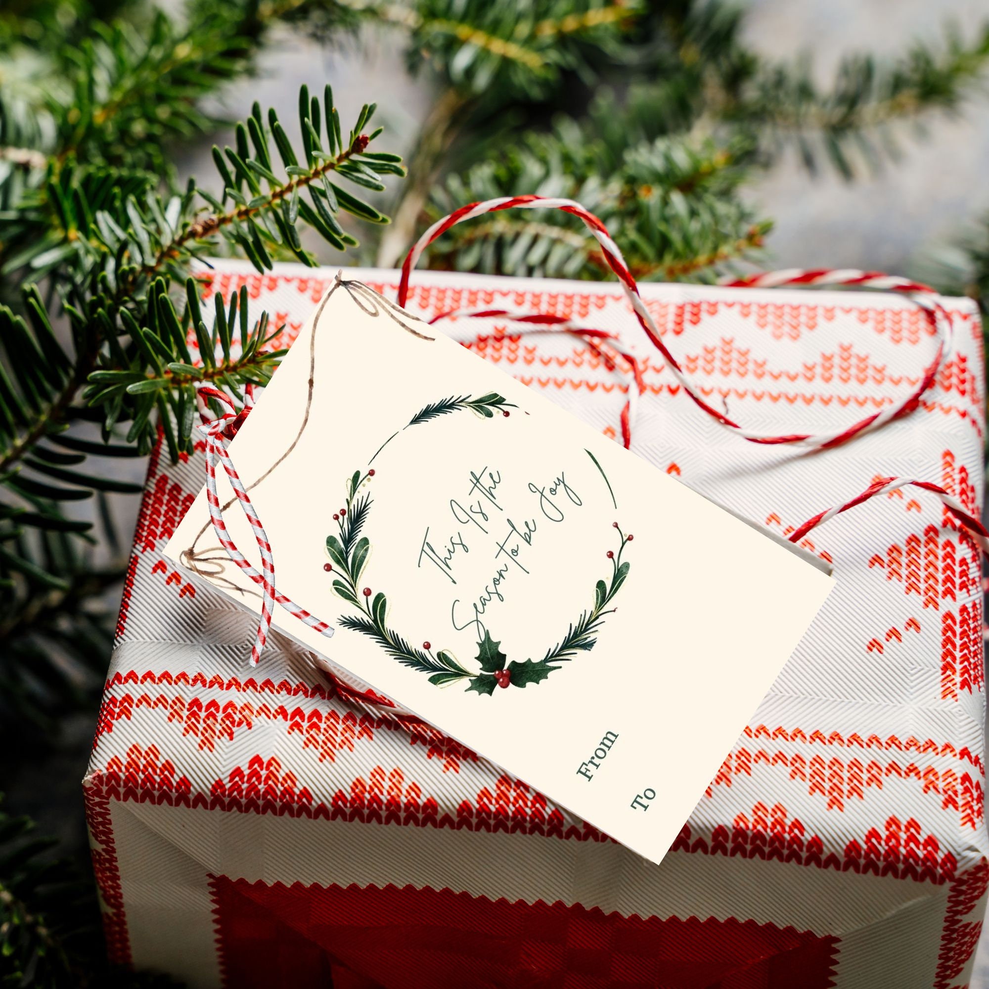 Christmas Gift Tag PRINTABLE PRINTABLE Christmas Gift Tag - Etsy