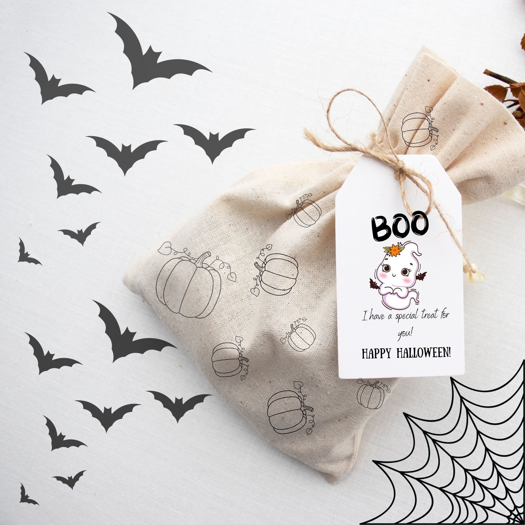 Halloween Favor Tags Boo Gift Tags Trick or Treat Favor - Etsy