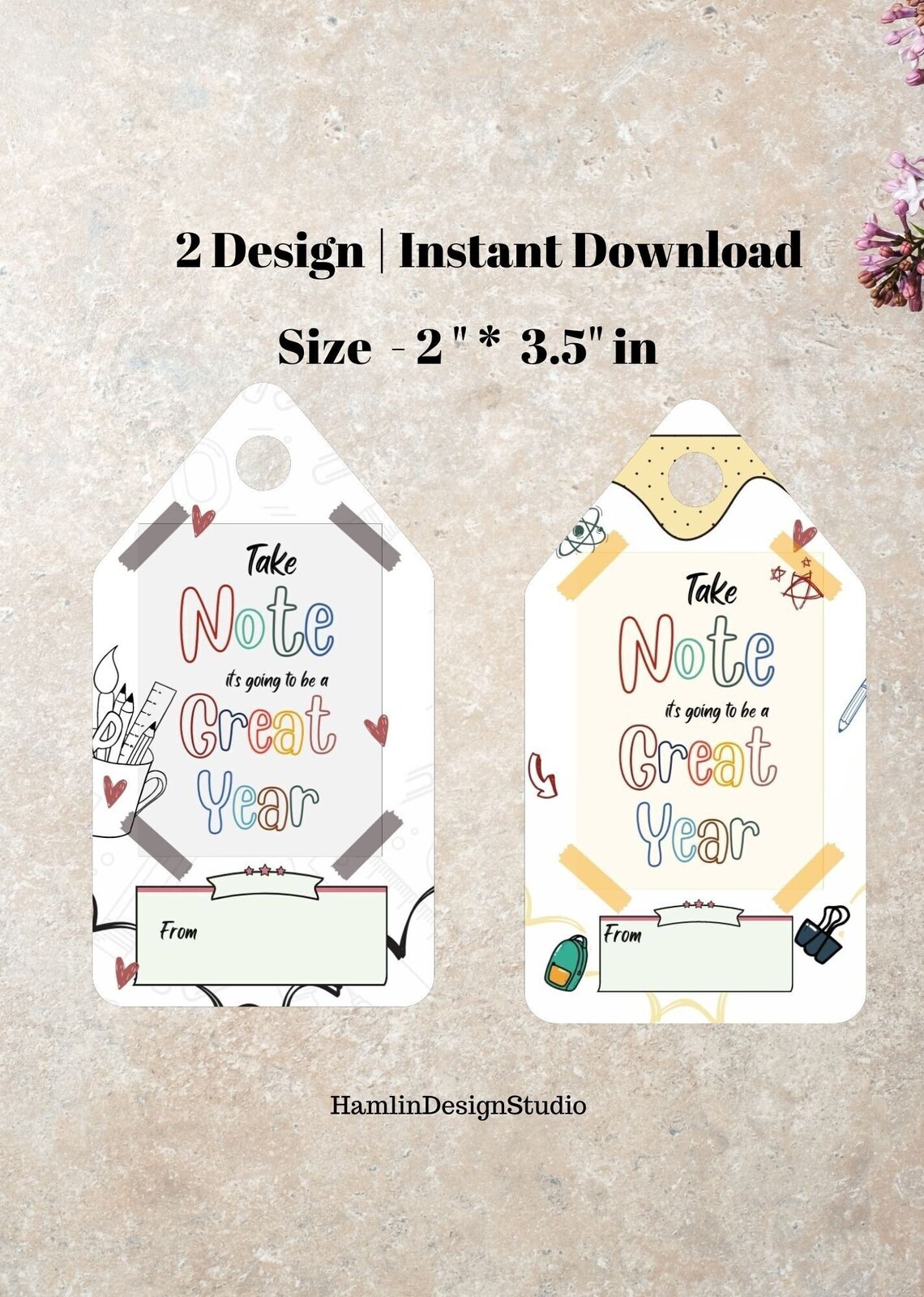Printable Back to School Gift Tag Take Note Its Going to Be Great Year ...
