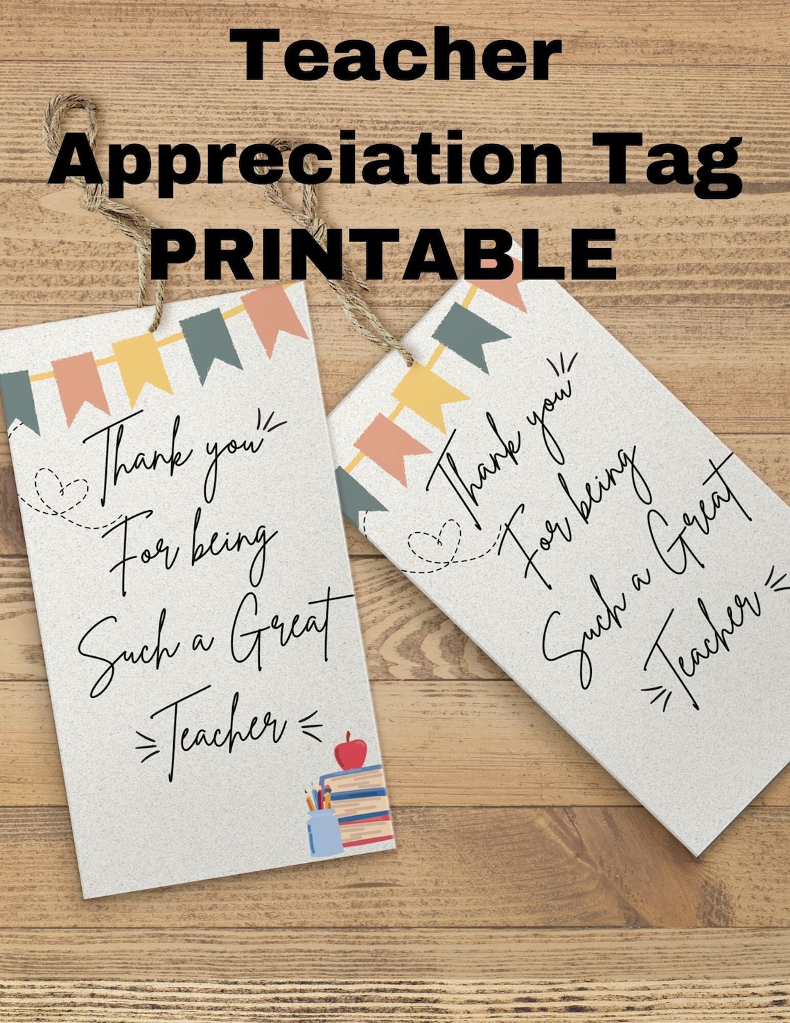 Printable Teacher Appreciation Tag Teacher Gift Tag - Etsy