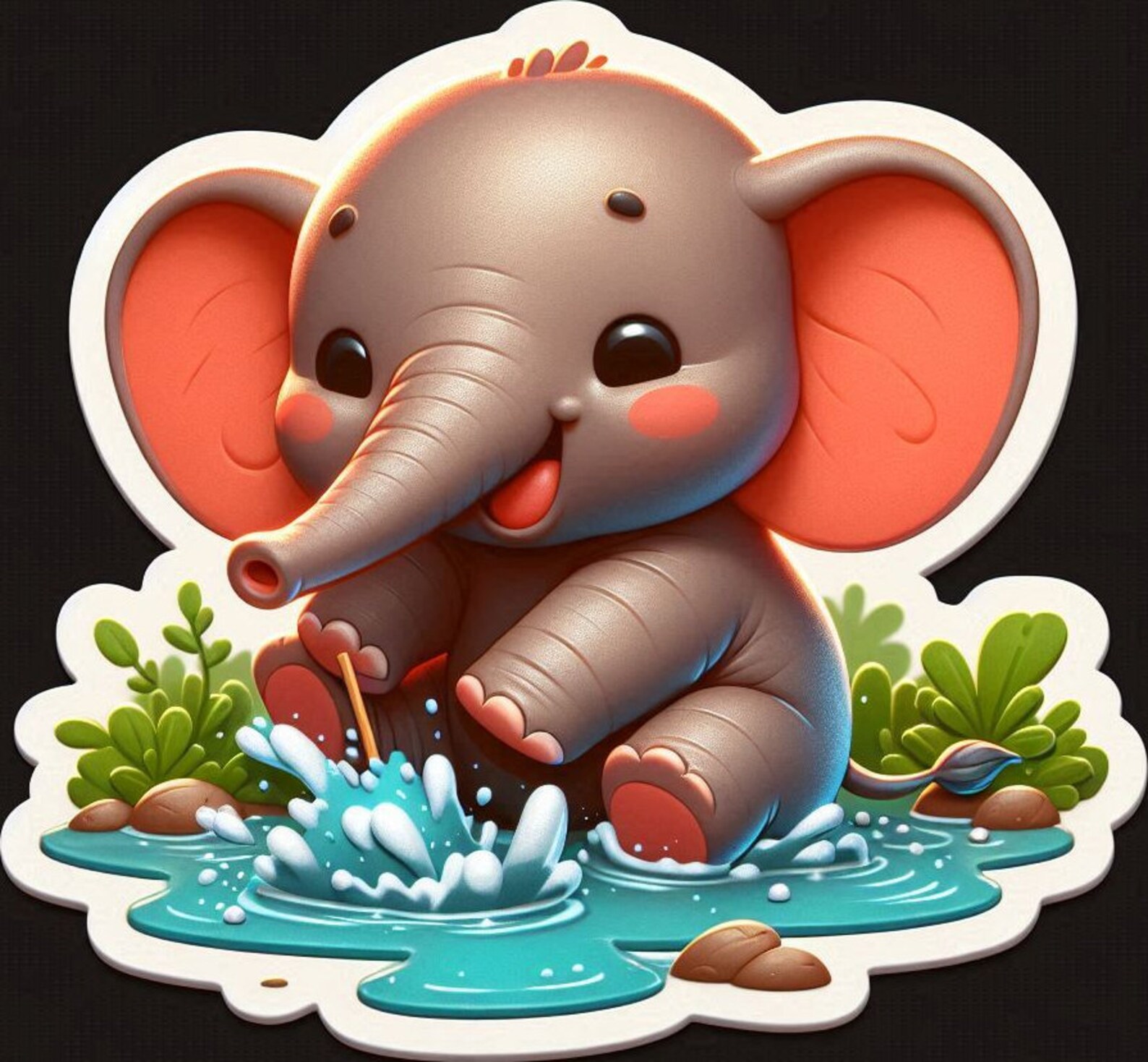 Elephant Sticker, Waterproof Sticker, Vinyl Sticker - Etsy