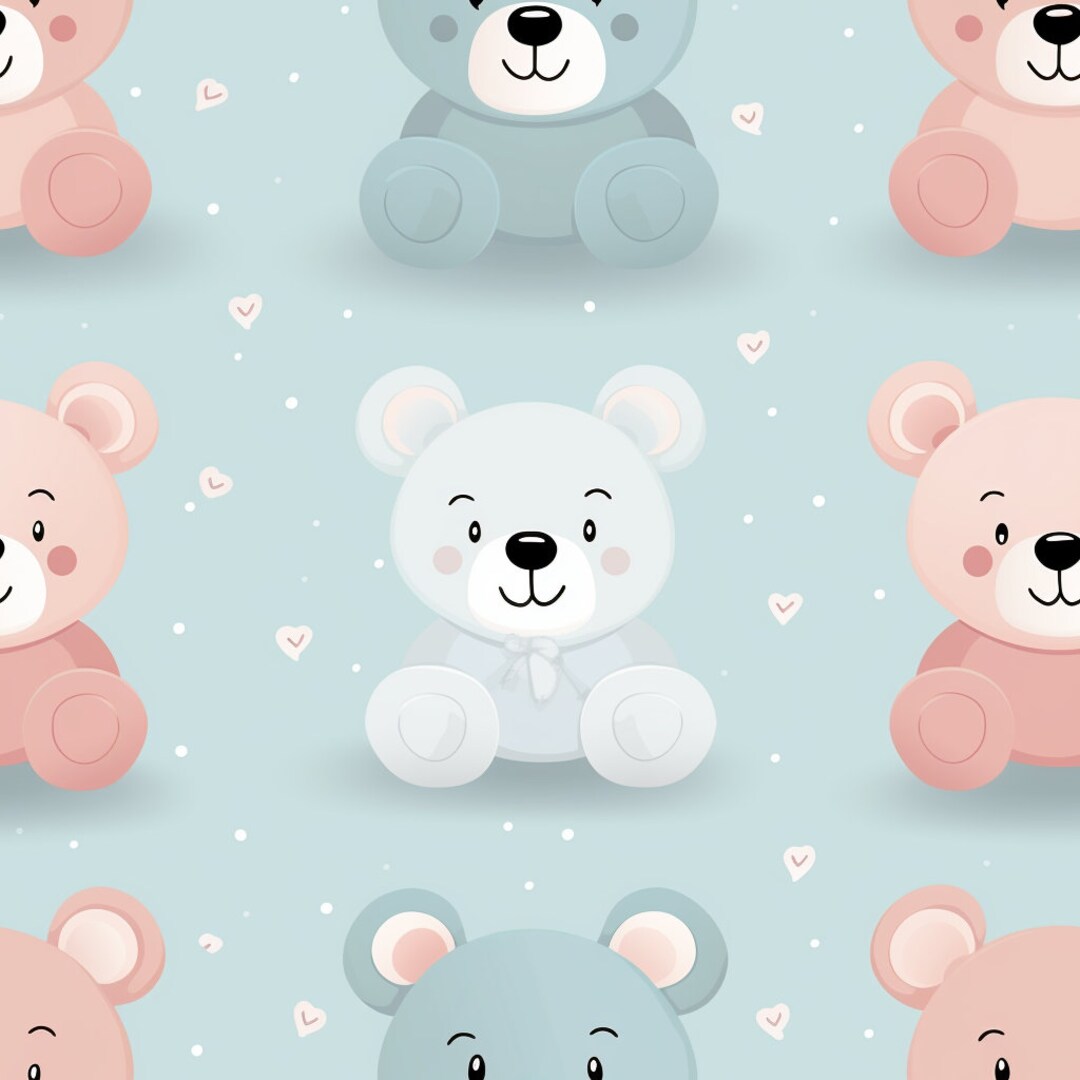 Teddy Bears 2 Seamless Tile Pattern - Etsy