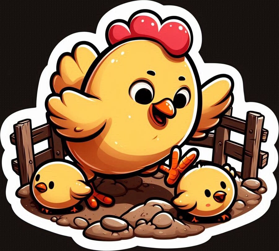 Chicken Sticker, Waterproof Sticker, Vinyl Sticker - Etsy