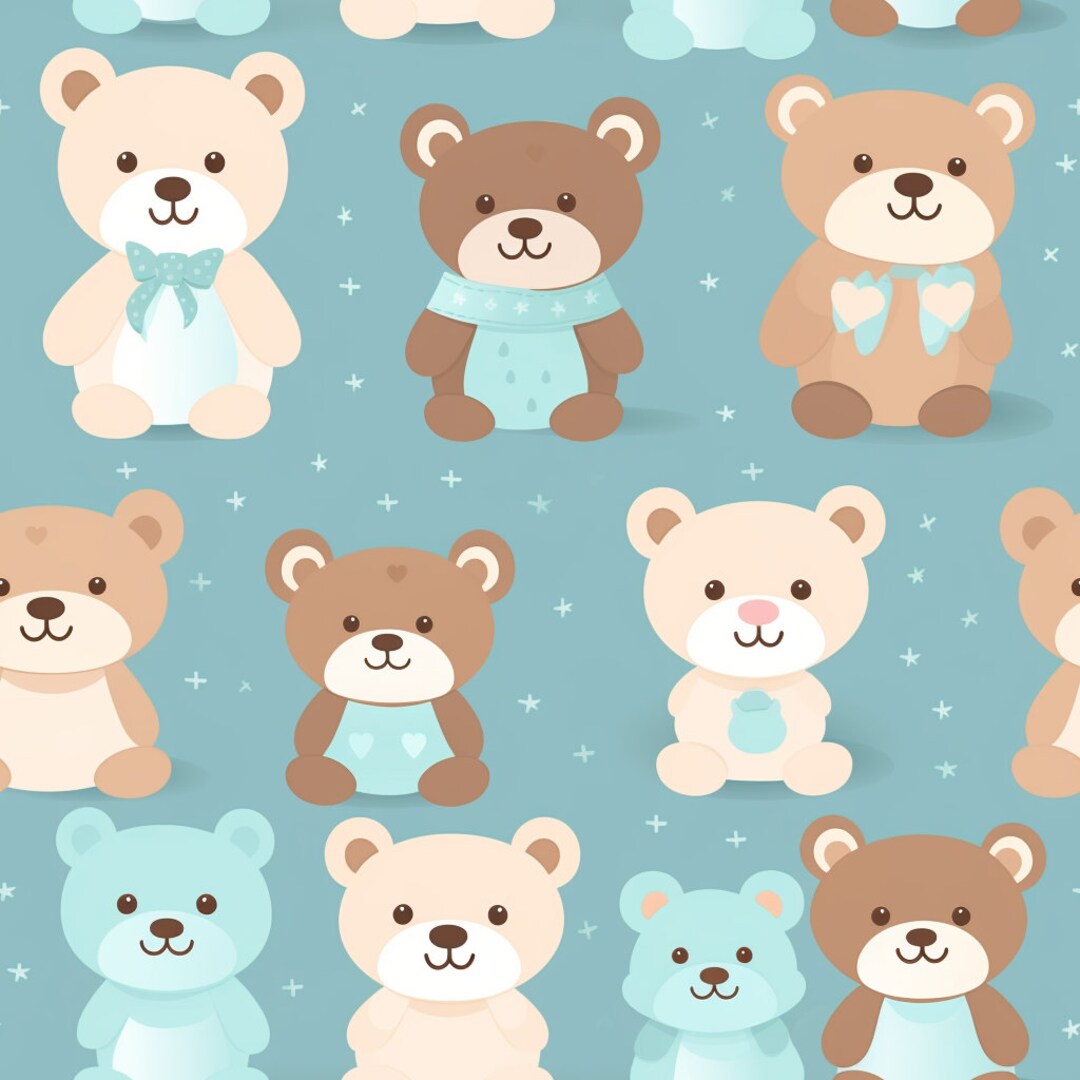 Teddy Bears 1 Seamless Tile Pattern - Etsy