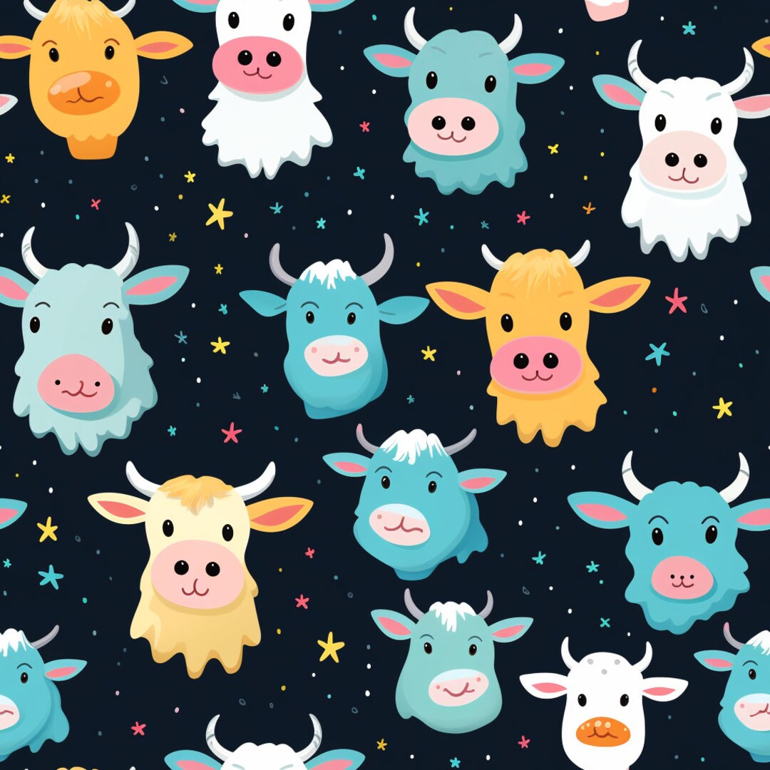 Cows Seamless Tile Pattern - Etsy