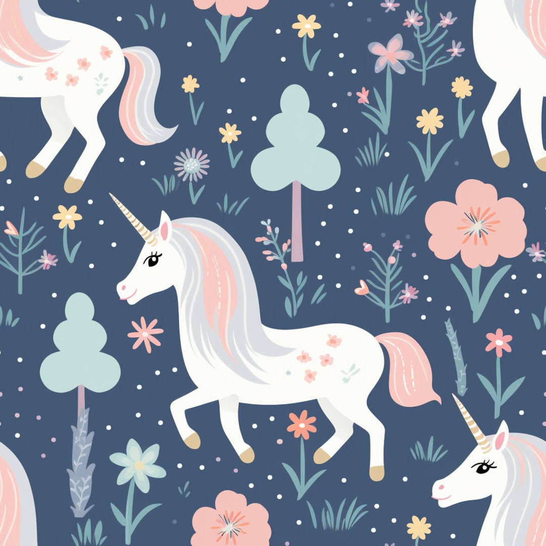 Unicorns 2 Seamless Tile Pattern - Etsy