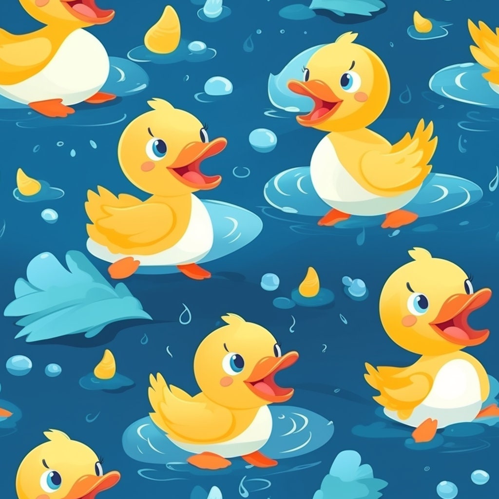 Baby Ducks Seamless Tile Pattern - Etsy