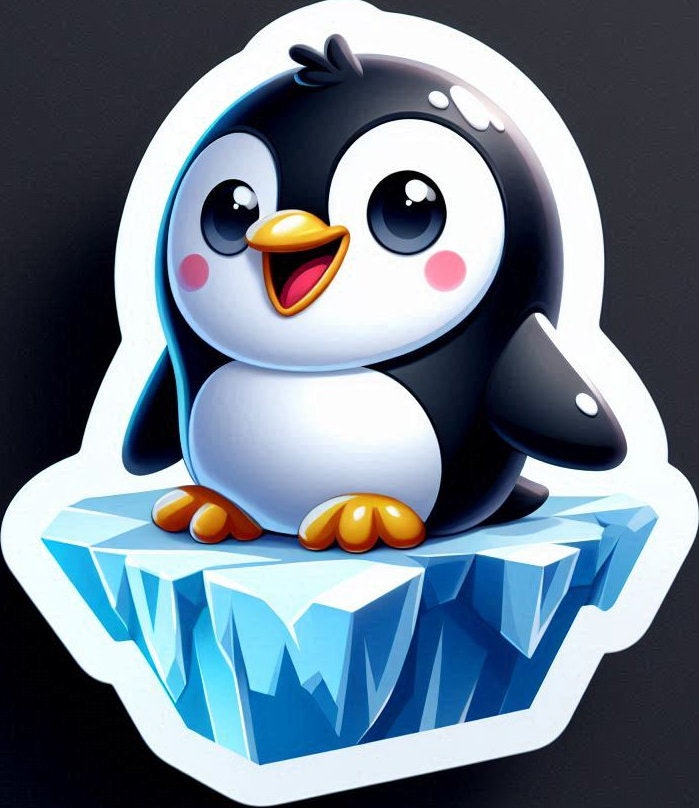 Penguin Sticker, Waterproof Sticker, Vinyl Sticker - Etsy