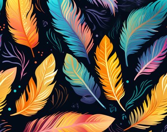 Bird Feathers Pattern Seamless Tile Pattern - Etsy