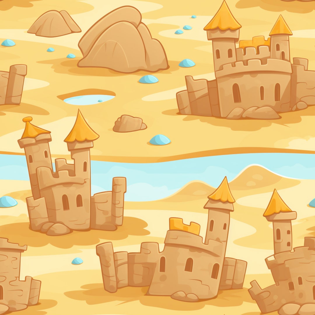Sandcastle 2 Seamless Tile Pattern - Etsy