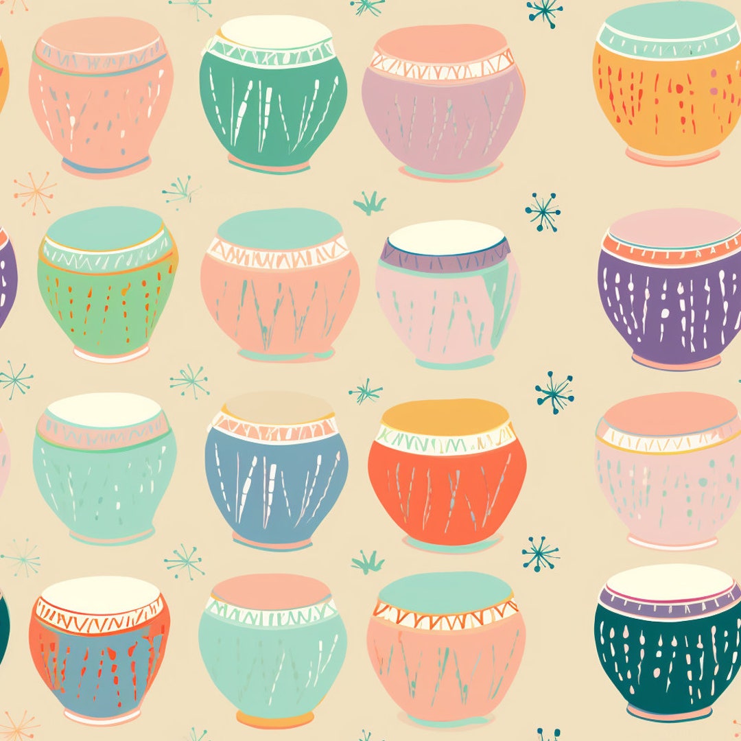 Bongos Seamless Tile Pattern - Etsy