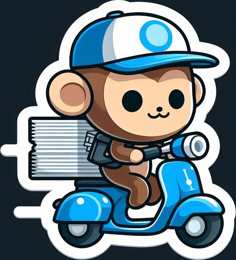 Monkey Sticker, Waterproof Sticker, Vinyl Sticker - Etsy