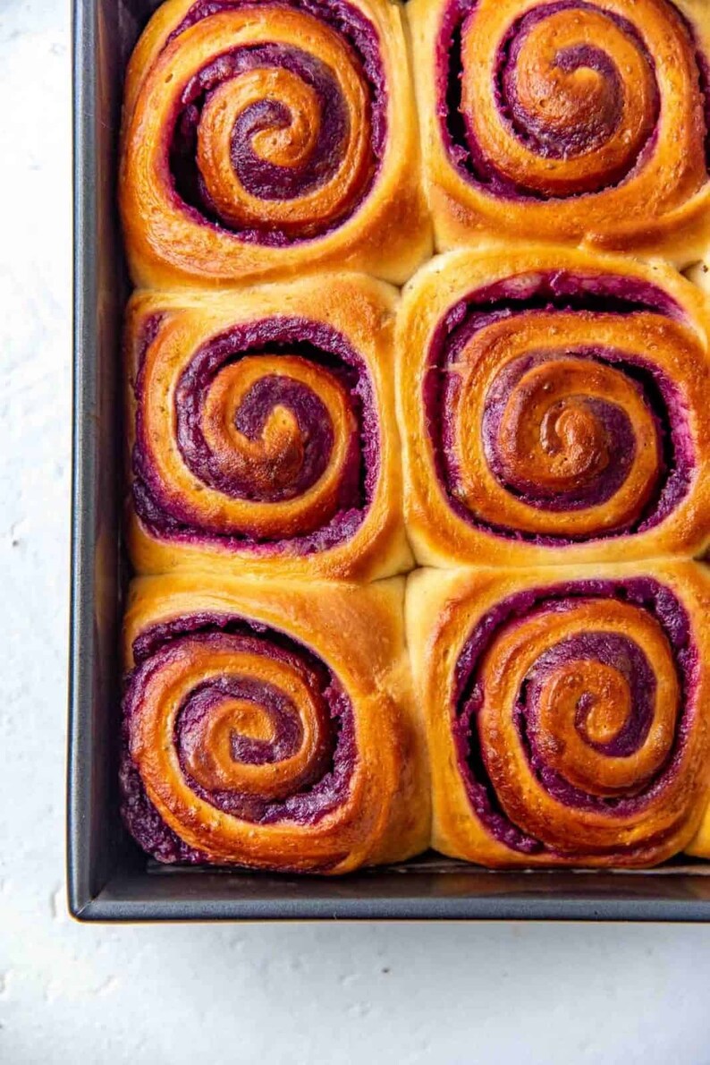 Ube Cinnamon Rolls Ube Halaya Rolls Filipino Purple Sweet Potato ...