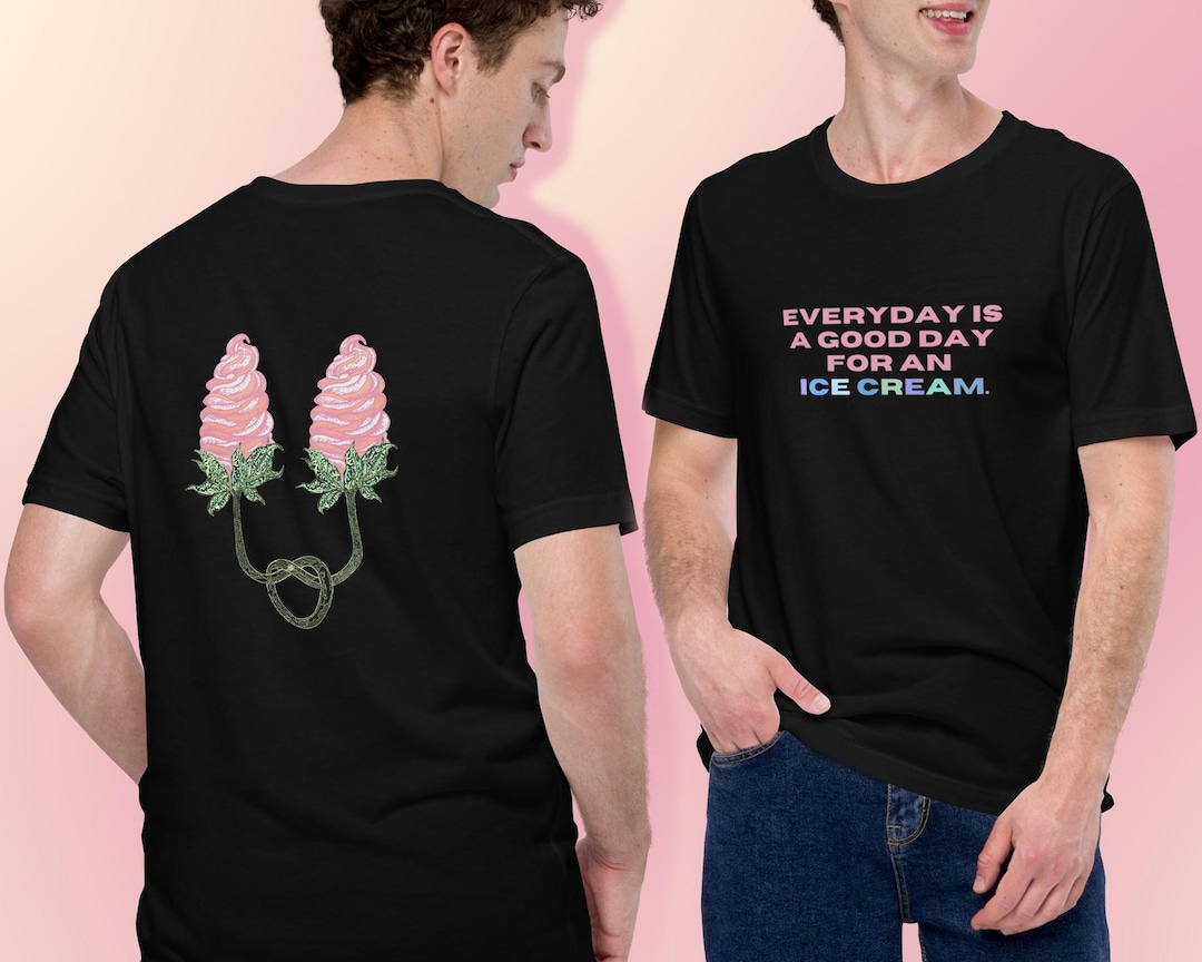 Ice Cream Shirt Funny Ice Cream Shirt Pink Ice Cream Graphic Tee Ice ...