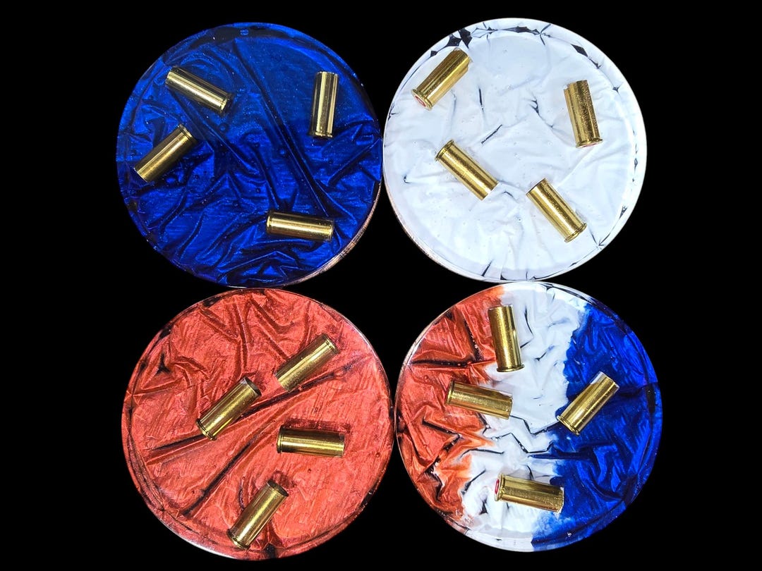 Resin Bullet Coasters (ROUND) - Etsy