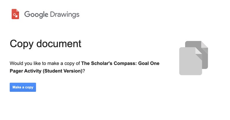 Activity- the Scholar's Compass: Goal One Pager - Etsy