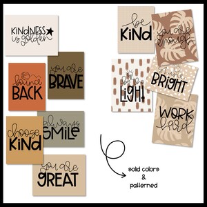 Neutral Boho Classroom Decor Motivational Quote Posters Display - Etsy