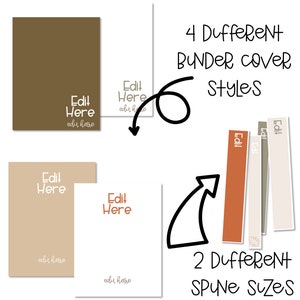Neutral Boho Classroom Decor EDITABLE Binder Covers & Spines - Etsy