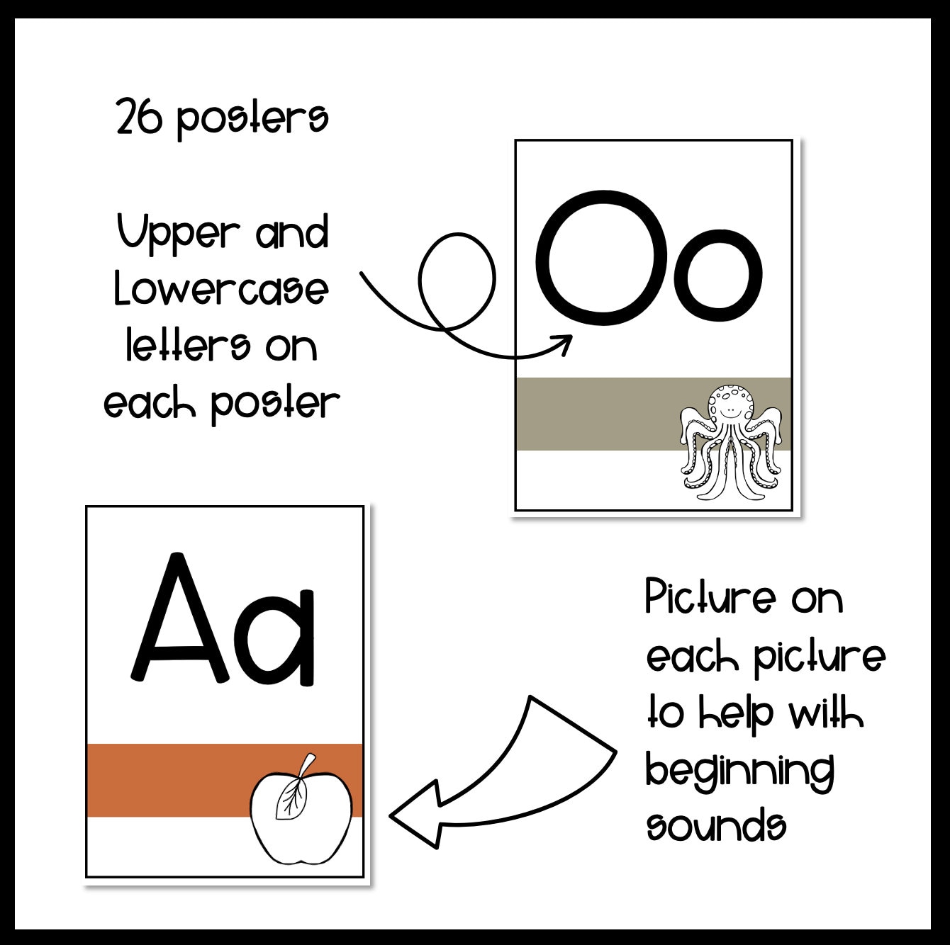 Neutral Boho Classroom Decor Alphabet Poster Display (with Pictures) - Etsy