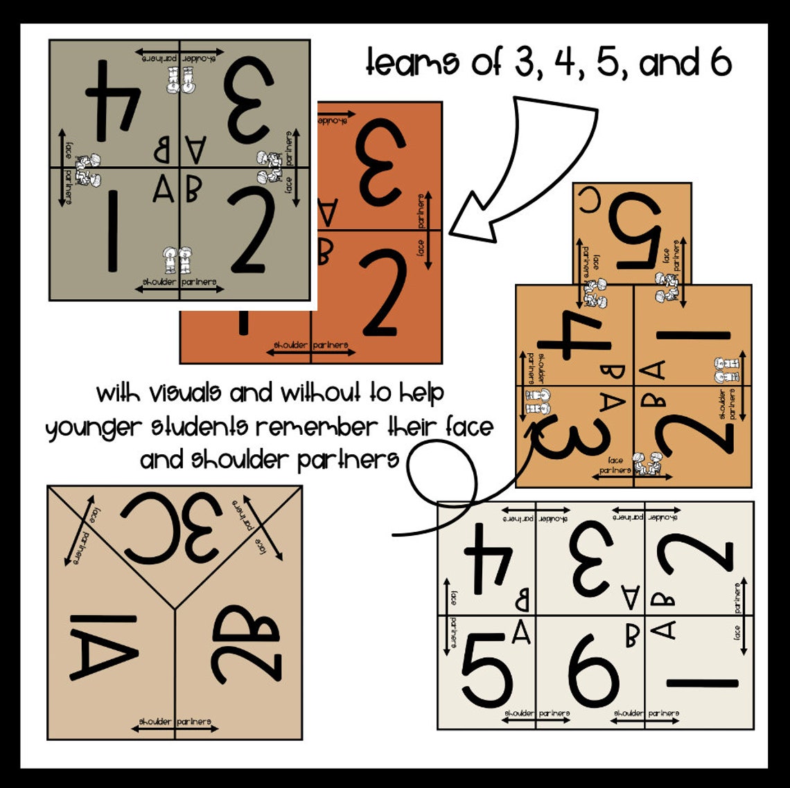 Neutral Boho Cooperative Learning Team Mats Classroom Decor - Etsy