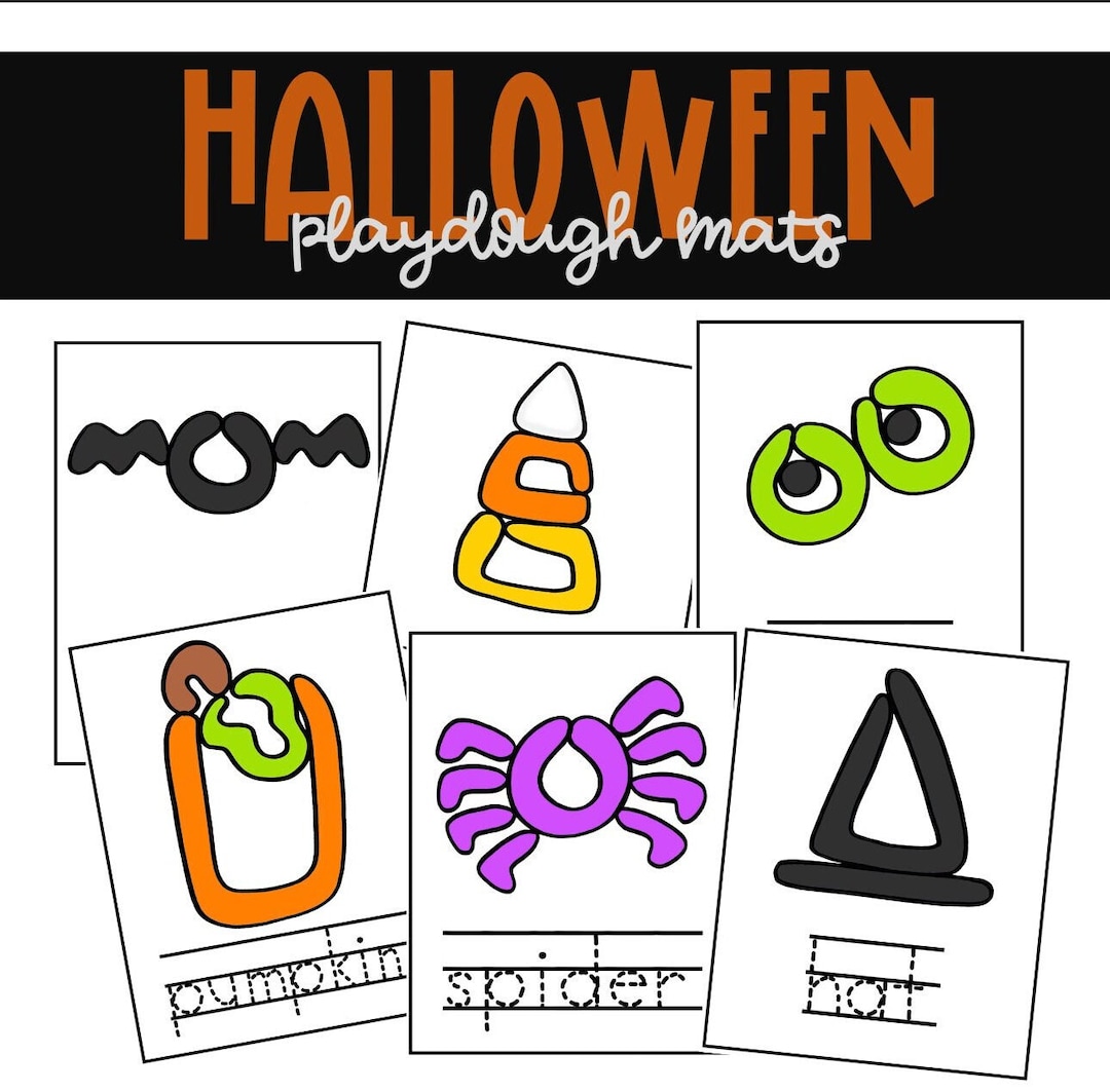 Halloween Playdough Mats - Etsy