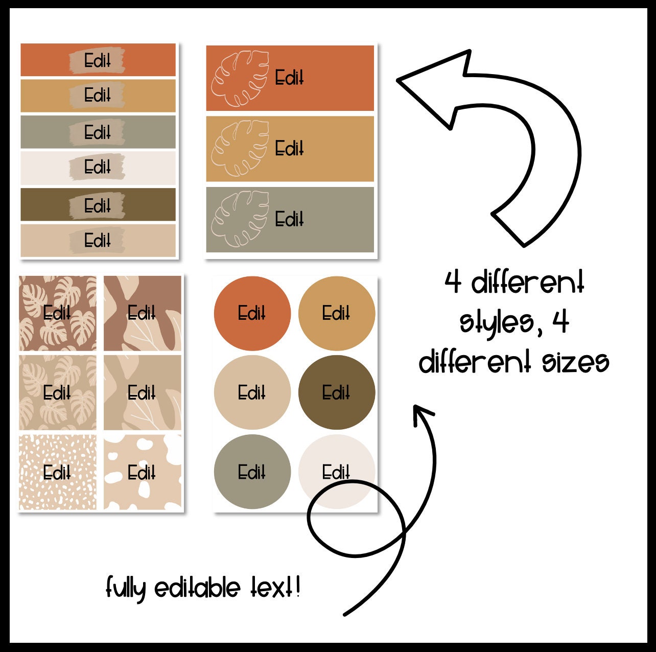 Neutral Boho Classroom Decor Label Set - Etsy