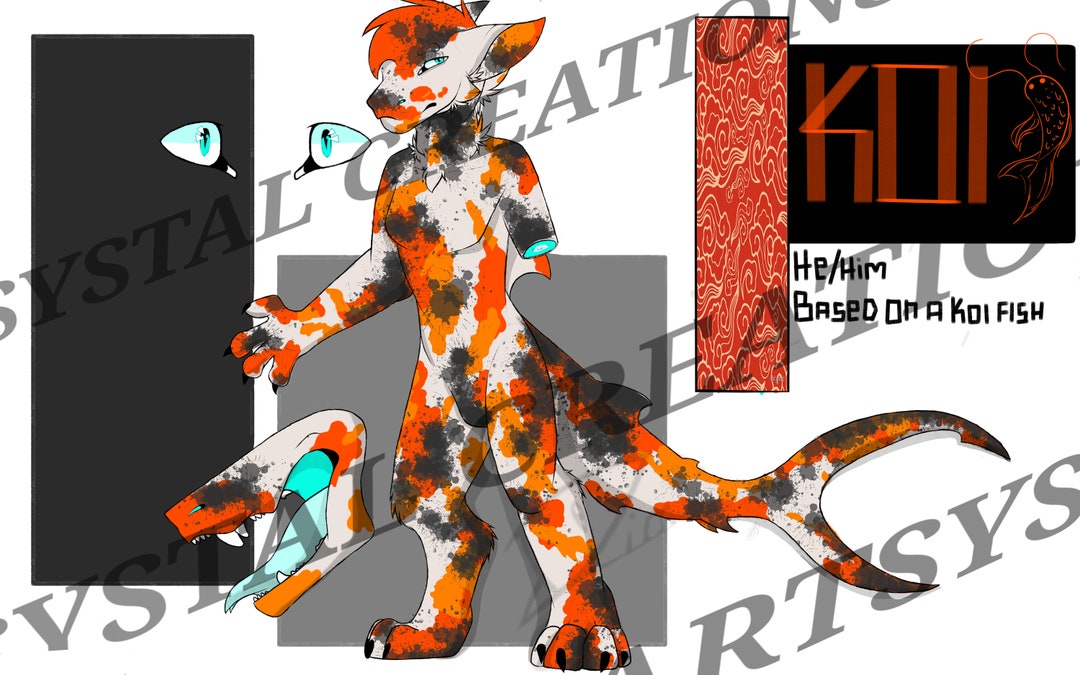 Koi--koi Fish Inspired Manokit Fursona Adoptable - Etsy
