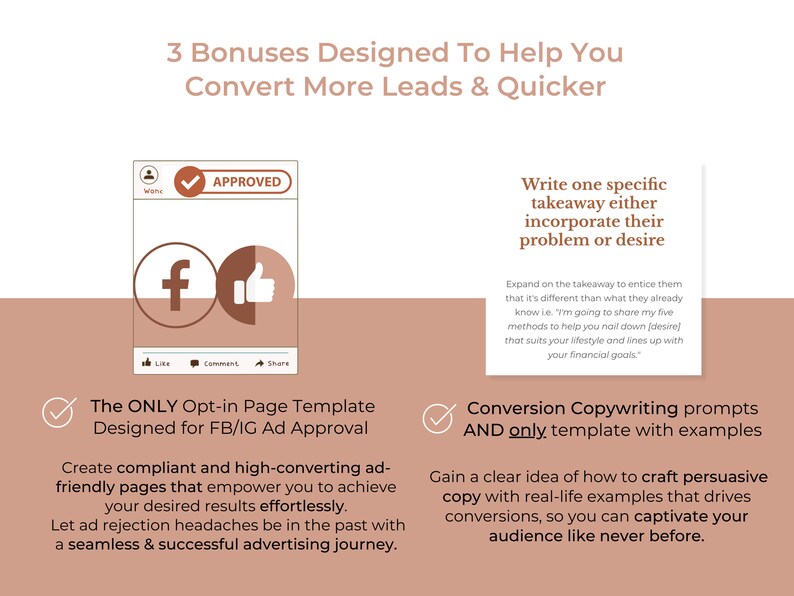 Opt-in Landing Page Kajabi Template Bundle - PINK | 2 High-converting ...