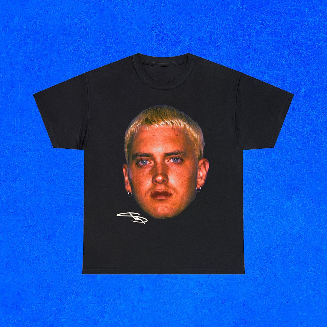 Eminem Face Print, Rapper T-shirt, Face Print Shirt,slim Shady Shirt ...