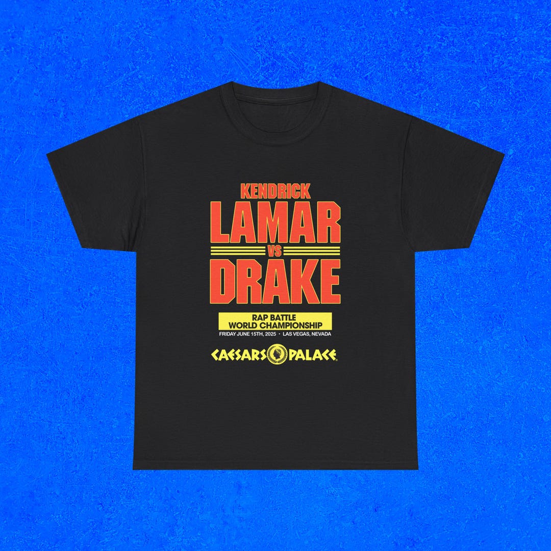 Kendrick Lamar Drake Boxing Poster, Music Icon Battle Tee, Rapper Fight ...