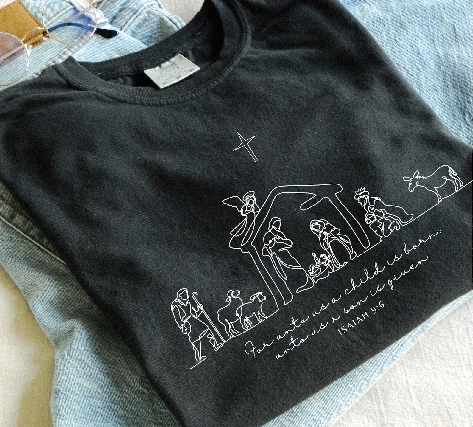 Jesus Christmas Shirt, Nativity Shirt, Christian Christmas Shirt ...