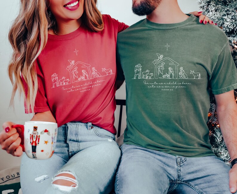 Jesus Christmas Shirt, Nativity Shirt, Christian Christmas Shirt ...